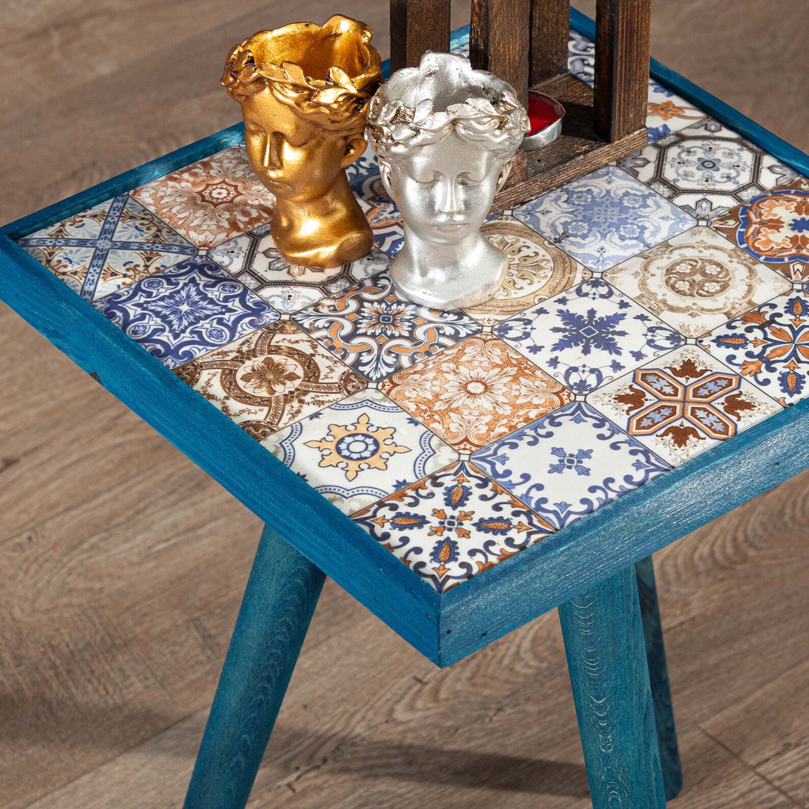 Mosaic Nesting Table Coffee Table Bohemian Wood Table - Etsy