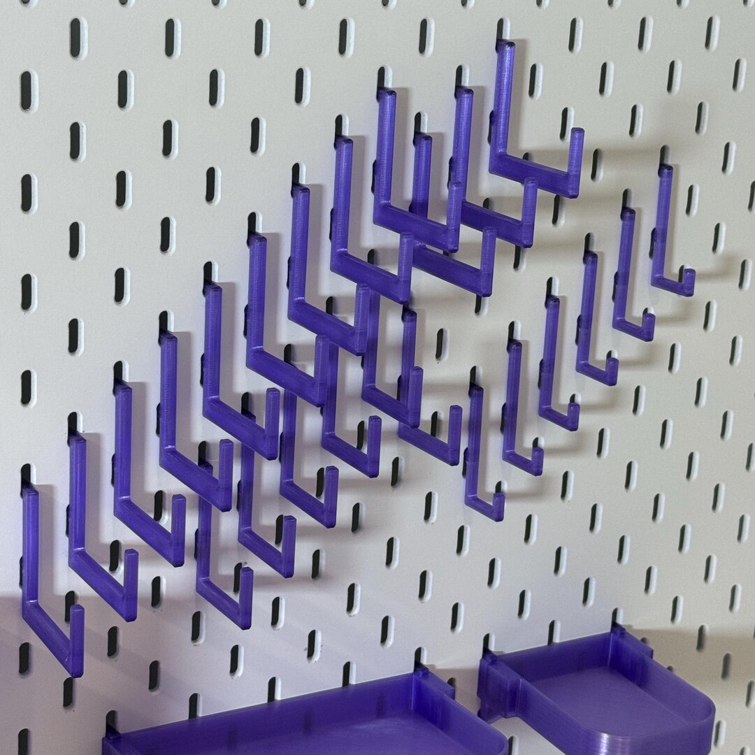 Custom Pegboard Hooks for IKEA SKÅDIS & UPPSPEL | 30+ Colors and Styles ...