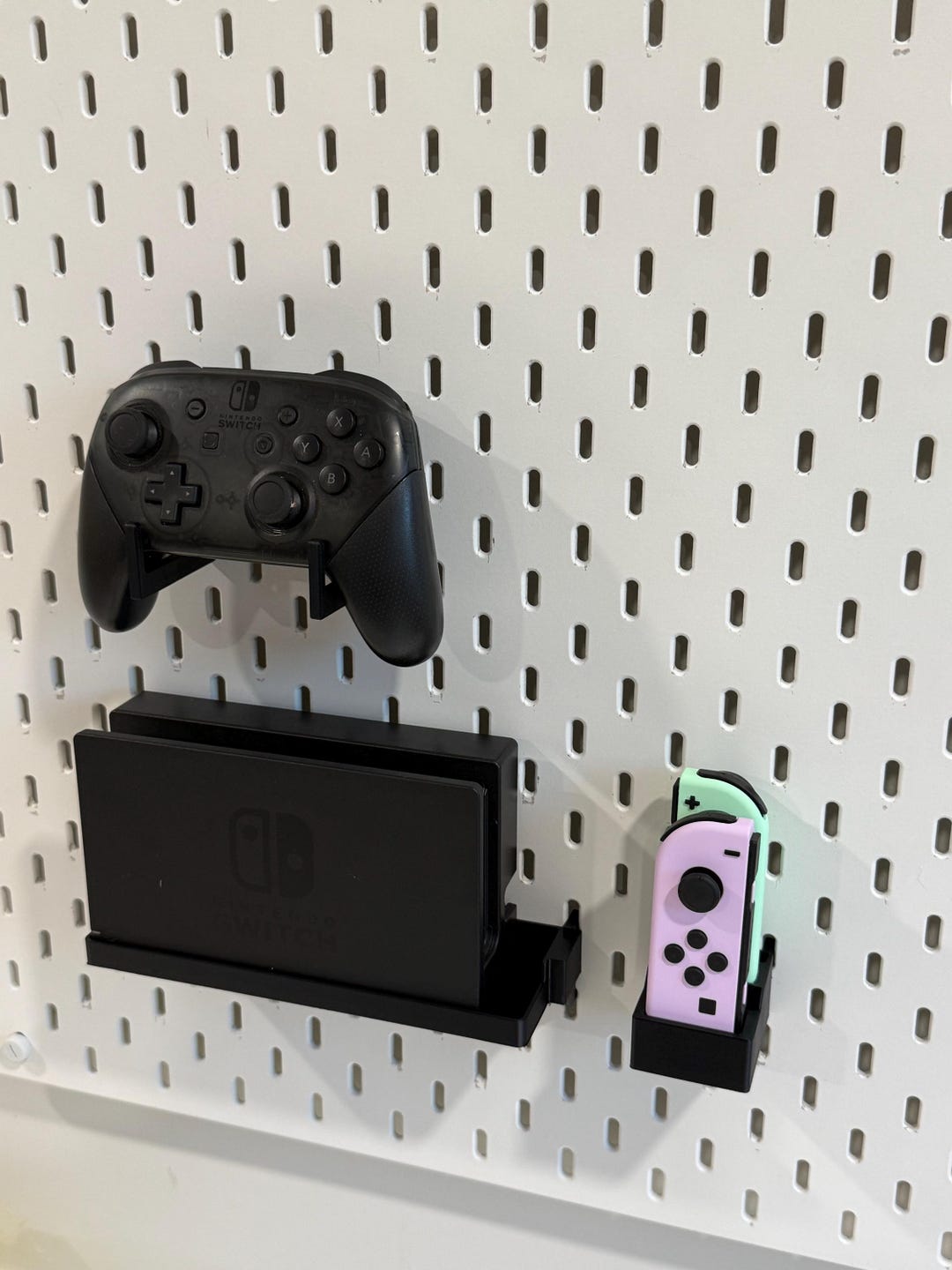 Nintendo Switch Dock and Joy-con Shelf for IKEA SKADIS | Gaming Wall ...