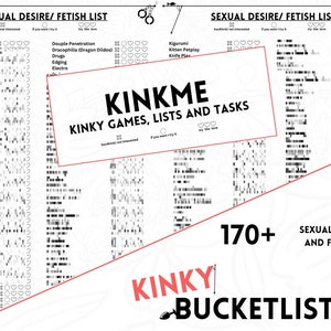 Kinky List Game! 170 Activities to Try! [SMALL] Ultimate Sex Bucket List! Fetish and Sexual ...