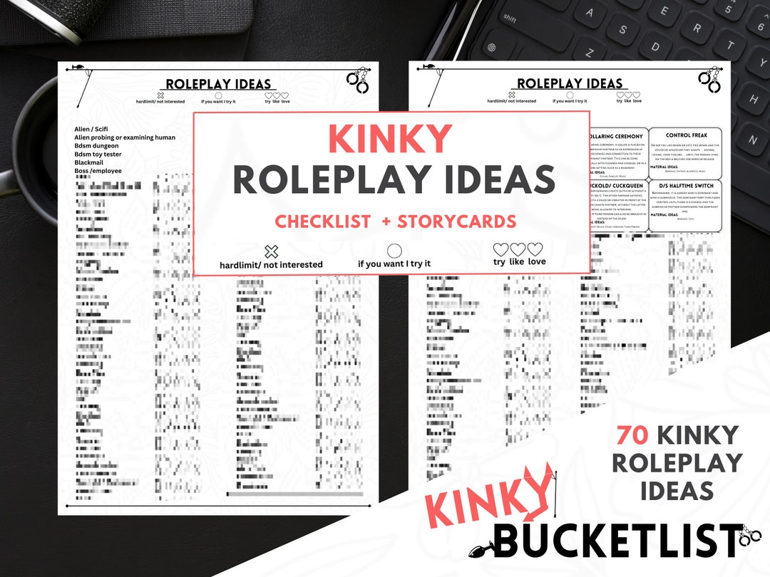 Roleplay Cards and Checklist 70 Kinky Roleplay Ideas Checklist Bdsm Game Couple Sex Game - Etsy ...
