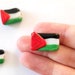 Handmade Murano Glass Palestine Flag Beads, Murano Palestine Flag Charm ...