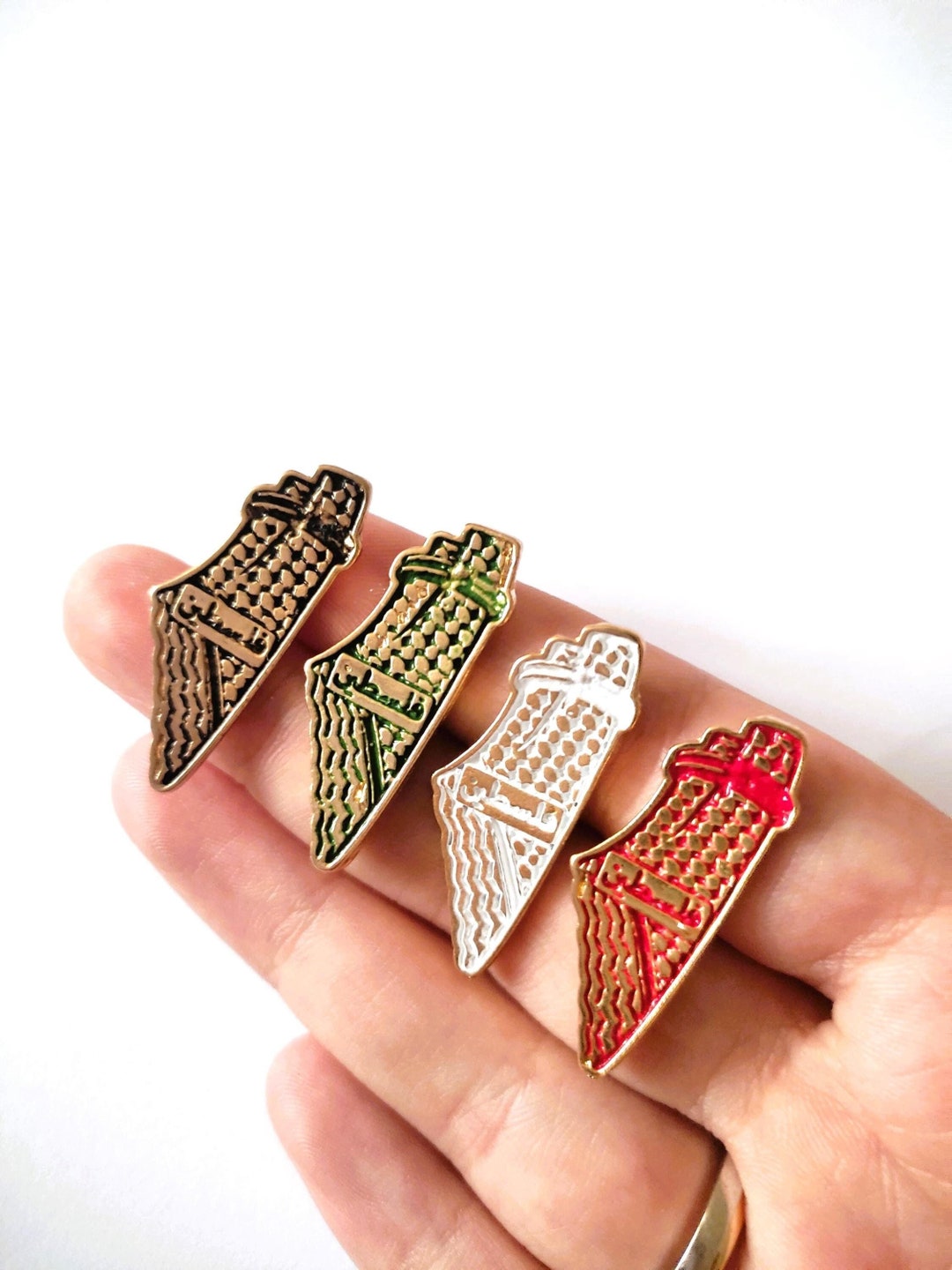 Palestine Map Color Enamel Pin, Palestine Flag Ribbon Pin, Palestine ...