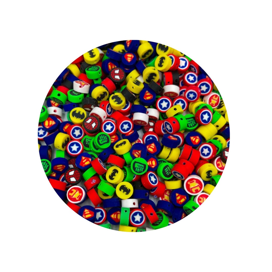 Super Hero Polymer Clay Beads, Gamer Bead Combo Pack, Video Game Beads ...