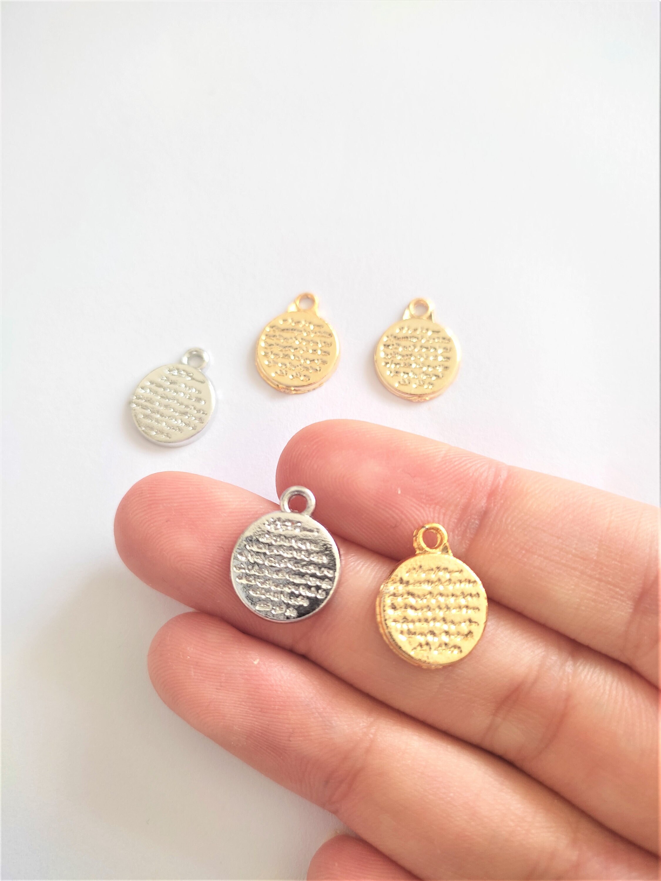 Tiny Ayatul Kursi Charm, Arabic Charm, Round Charm, 18k Gold Plated and ...