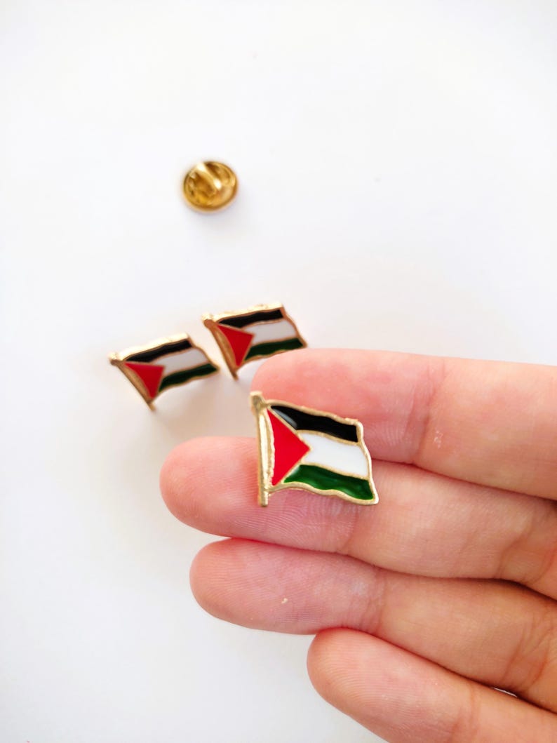 Palestine Flag Pin, Palestine Flag Ribbon Pin, Palestine Clothing Pin ...