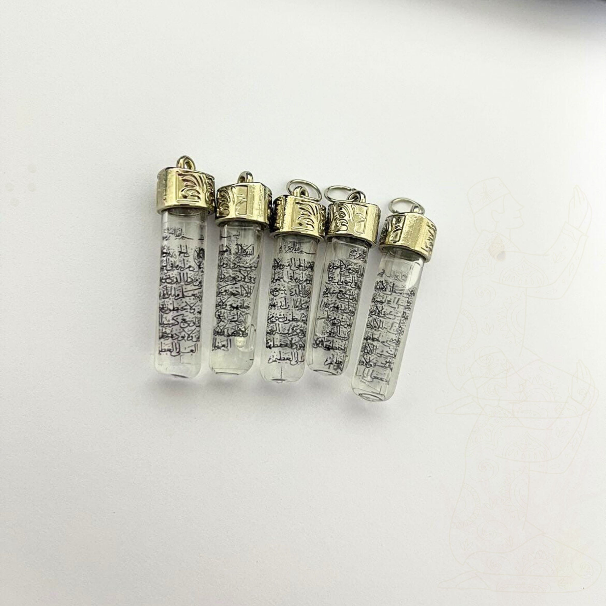 Zamzam Water Tube Pendant, Ayatul Kursi Talisman, Islamic Locket ...