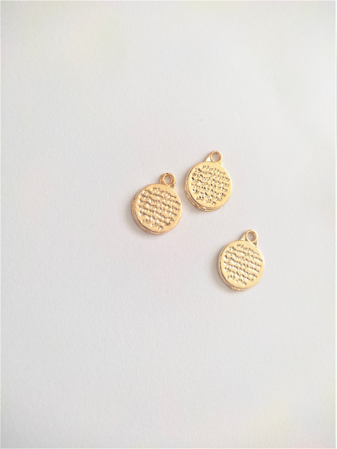 Tiny Ayatul Kursi Charm, Arabic Charm, Round Charm, 18k Gold Plated and ...