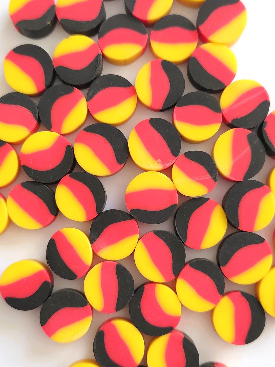 Germany Flag Clay Beads, Countries Flag Polymer Clay Beads, Flags of ...