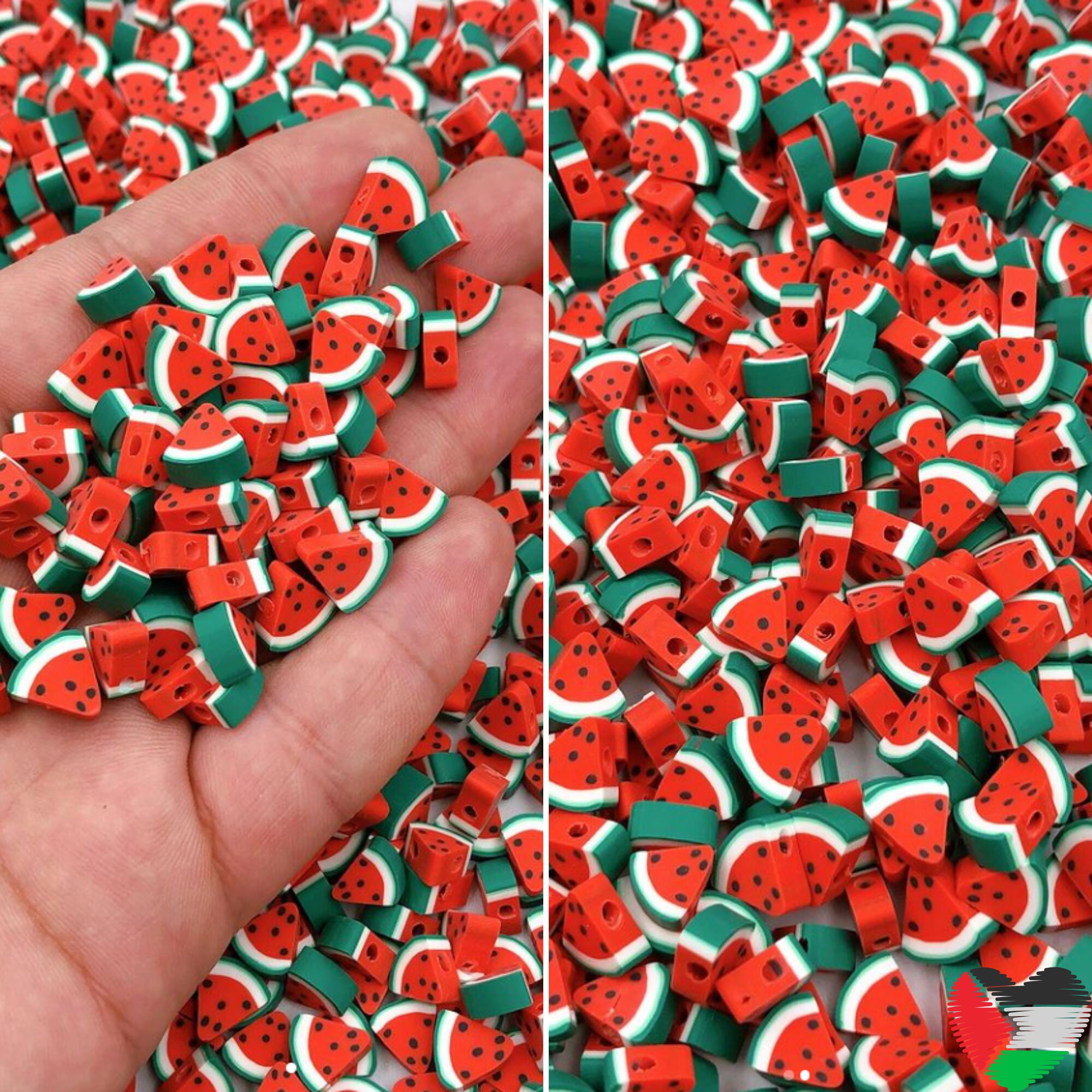 Watermelon Polymer Clay Fimo Beads, Palestine, Palestinian Woman, Free ...