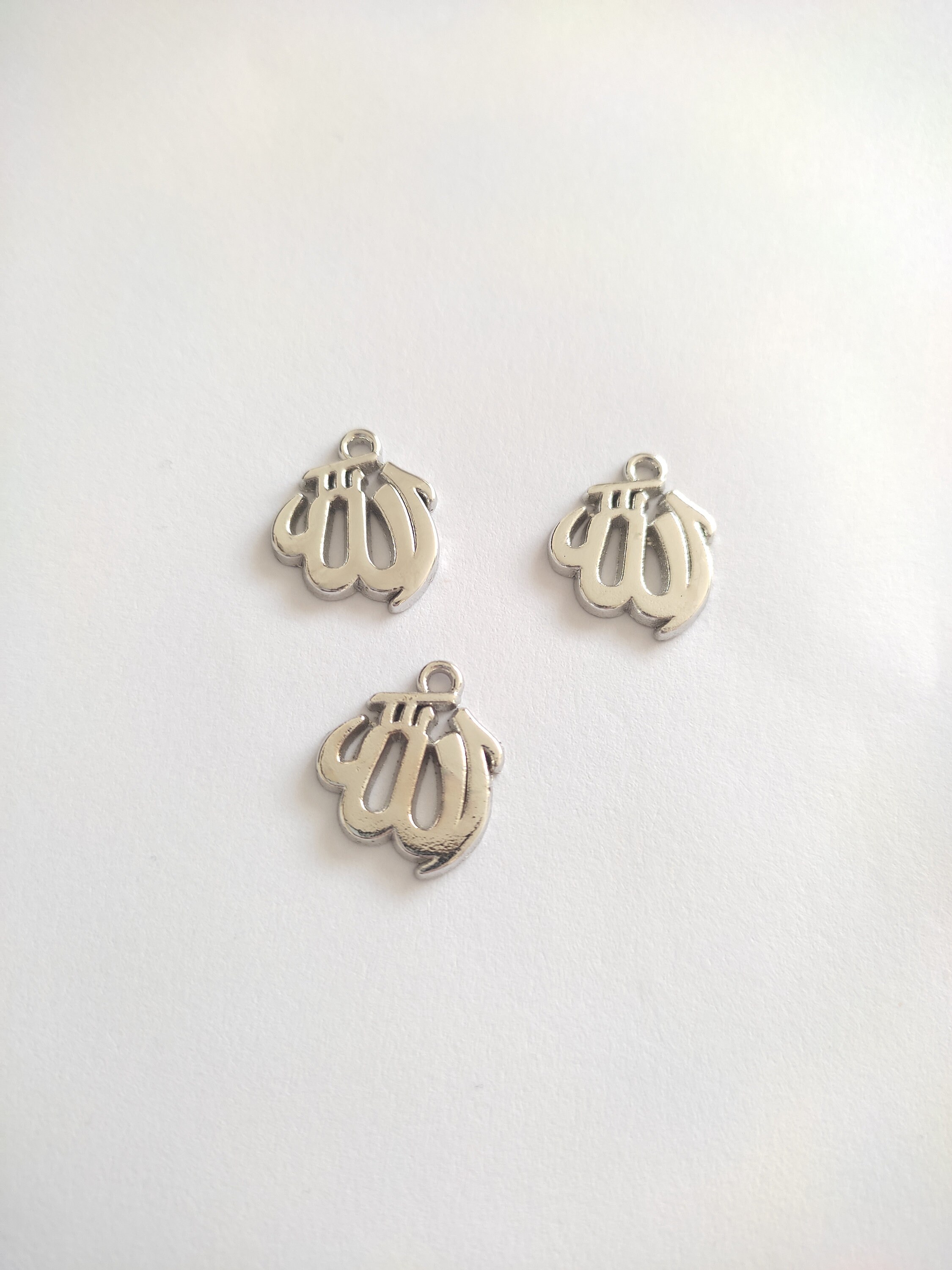 Tiny Allah Charm, Arabic Charm, 18k Gold Plated and Silver Plated Charm ...