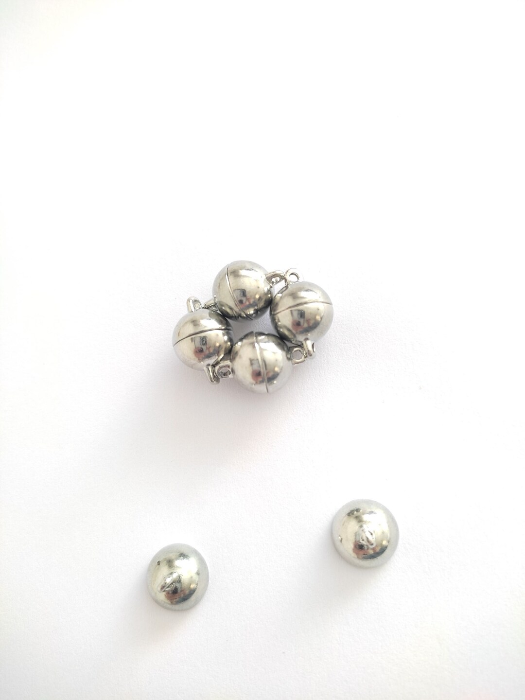 1 Pcs, 5 Pcs or 10 Pcs Closed Loop, Round Magnetic Clasps, Magnetic ...