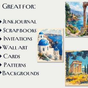 70 Ancient Greece Junk Journal Kit, Vintage Greek Architecture Ephemera ...