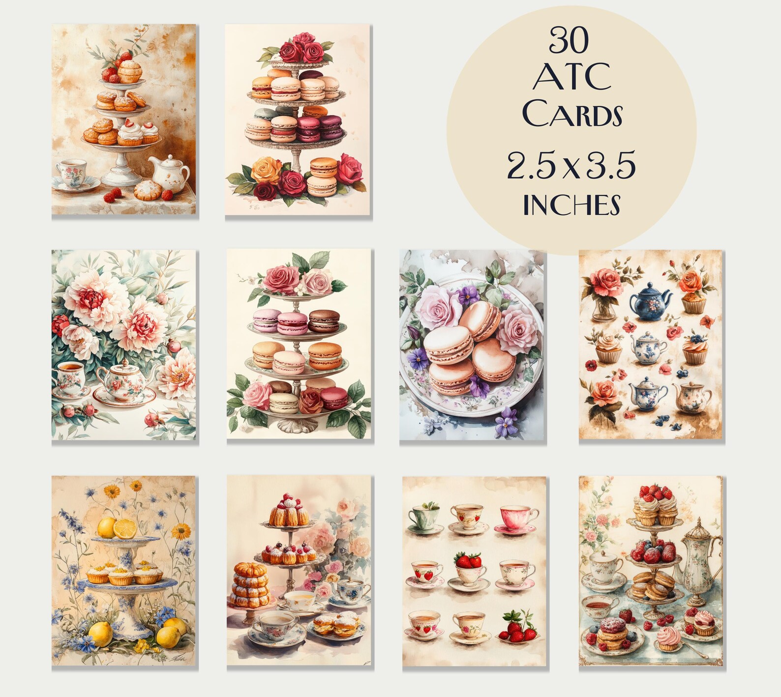 30 High Tea Junk Journal Kit, Vintage Tea Party Ephemera, Tea Cups, Tea ...