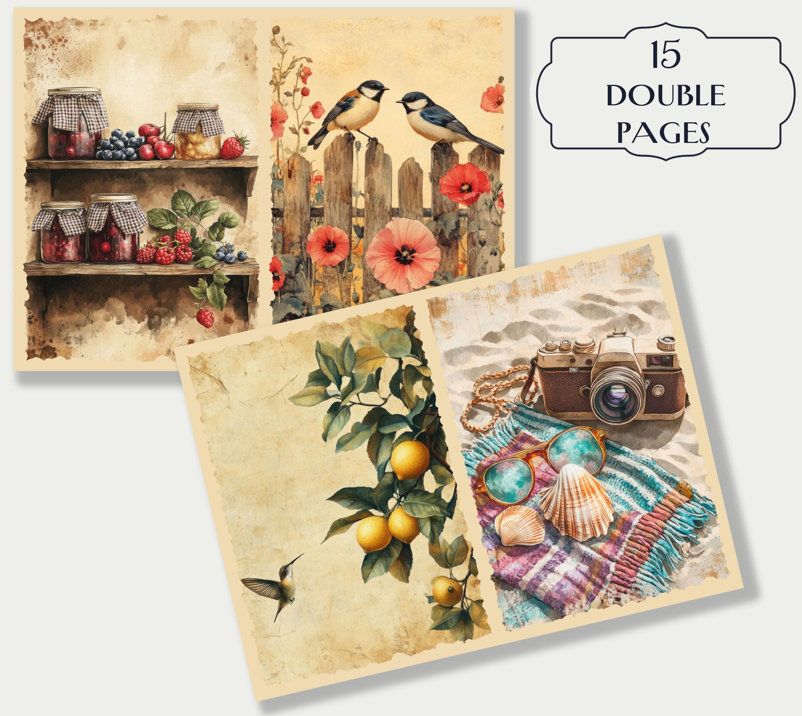 30 Summer Junk Journal Kit, Printable Beach Picnic Ephemera Pages ...