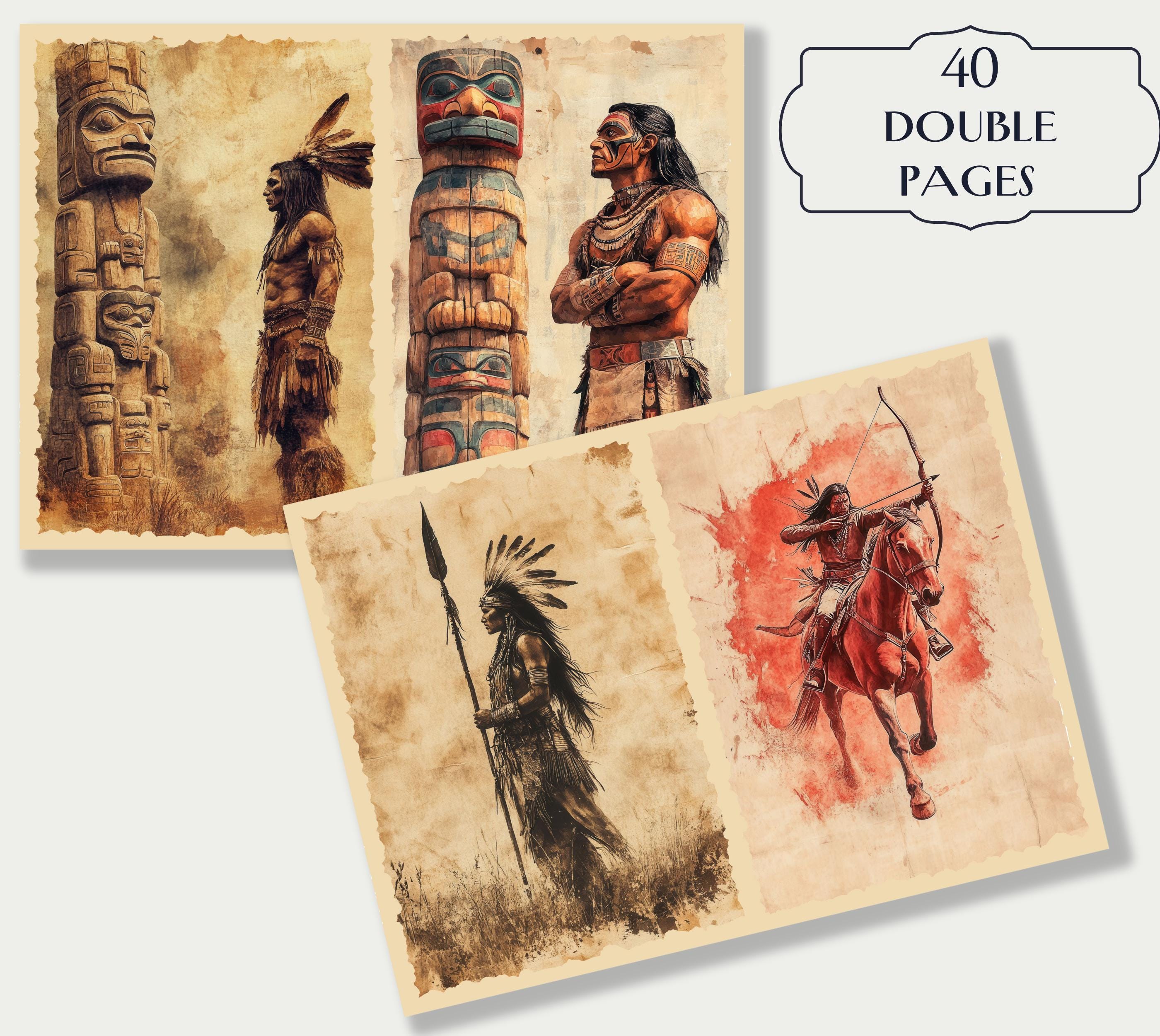 80 Indigenous Peoples Junk Journal Kit, Tribal Heritage Digital Papers ...