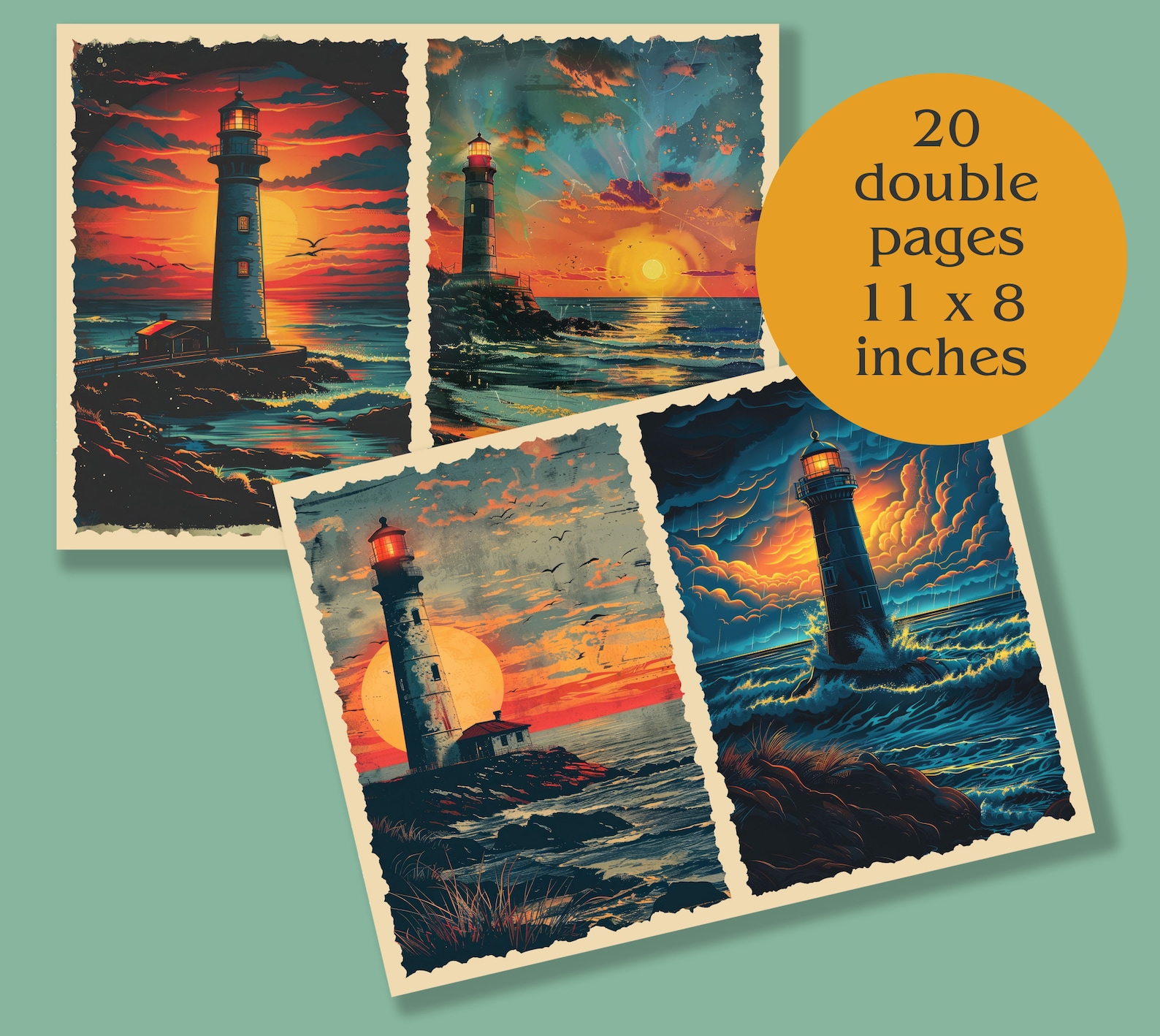 Lighthouse Junk Journal Kit, Junk Journal Lighthouse, Junk Journal ...