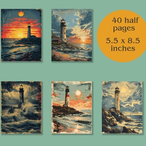 Lighthouse Junk Journal Kit, Junk Journal Lighthouse, Junk Journal ...
