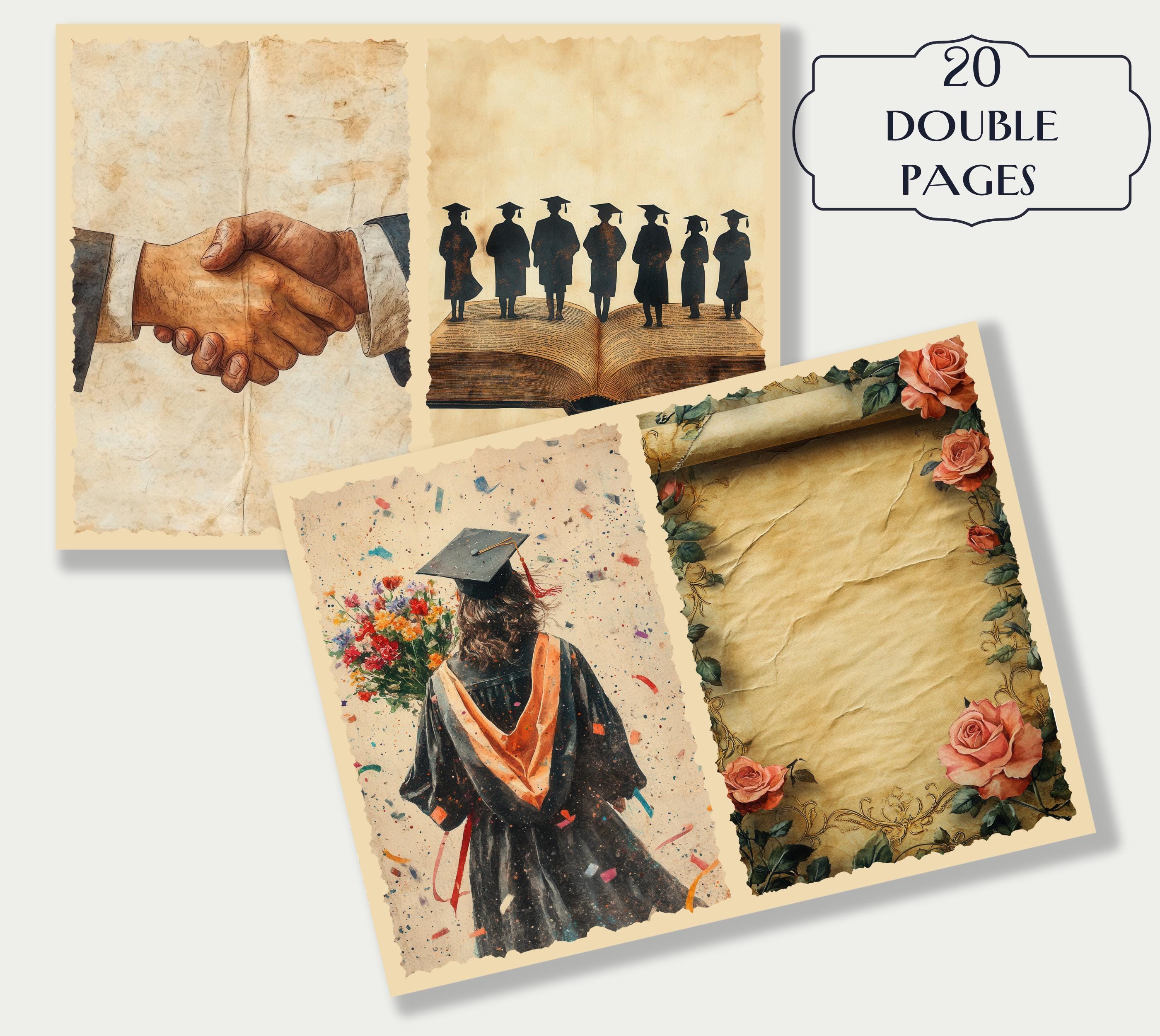 40 Graduation Junk Journal Kit, Grad Party Decor, Graduation Digital ...