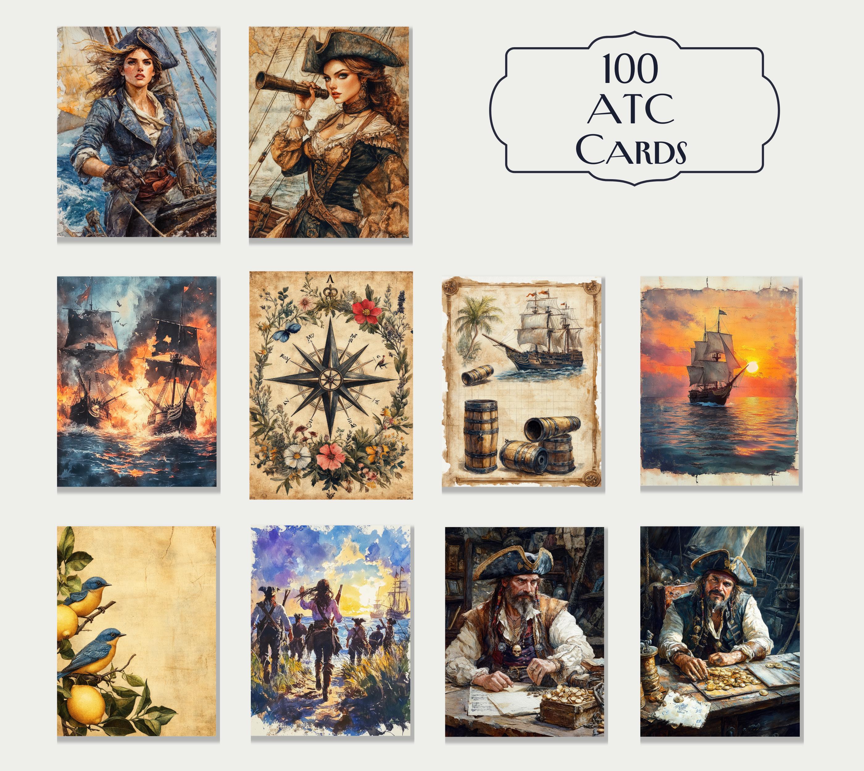 Pirate Junk Journal Kit, Pirate Digital Papers, Vintage Pirate Maps ...