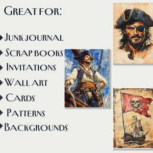 Pirate Junk Journal Kit, Pirate Digital Papers, Vintage Pirate Maps ...
