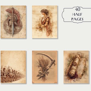 40 Ancient Rome Junk Journal Kit, Roman Empire Digital Paper, Classical ...