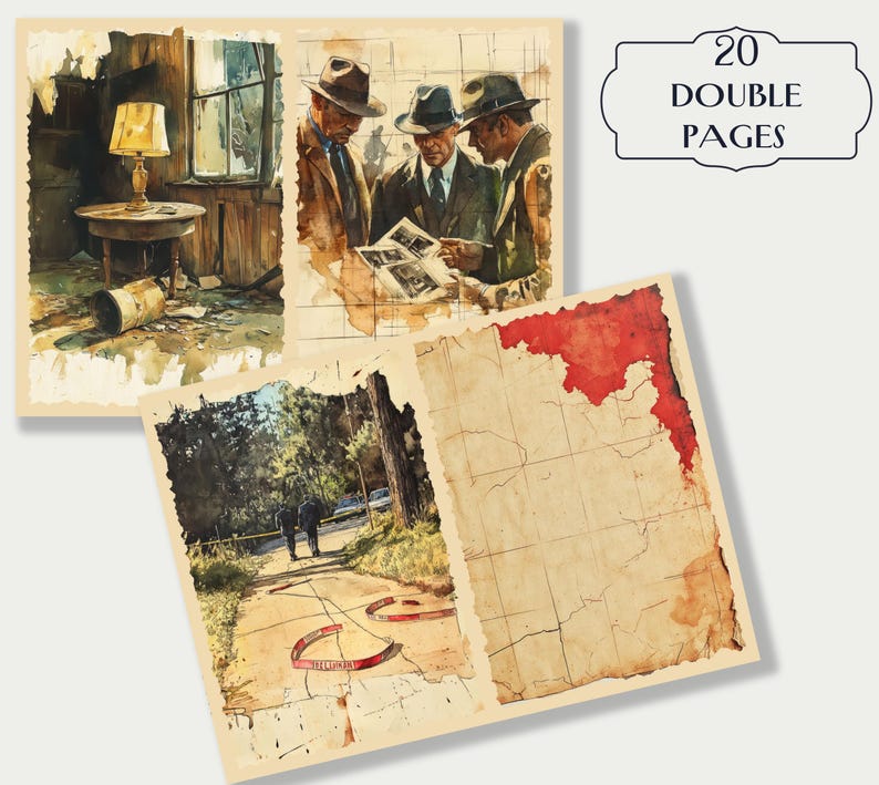 40 Crime Scene Junk Journal Kit, Murder Journal, Crime Junk Journal ...
