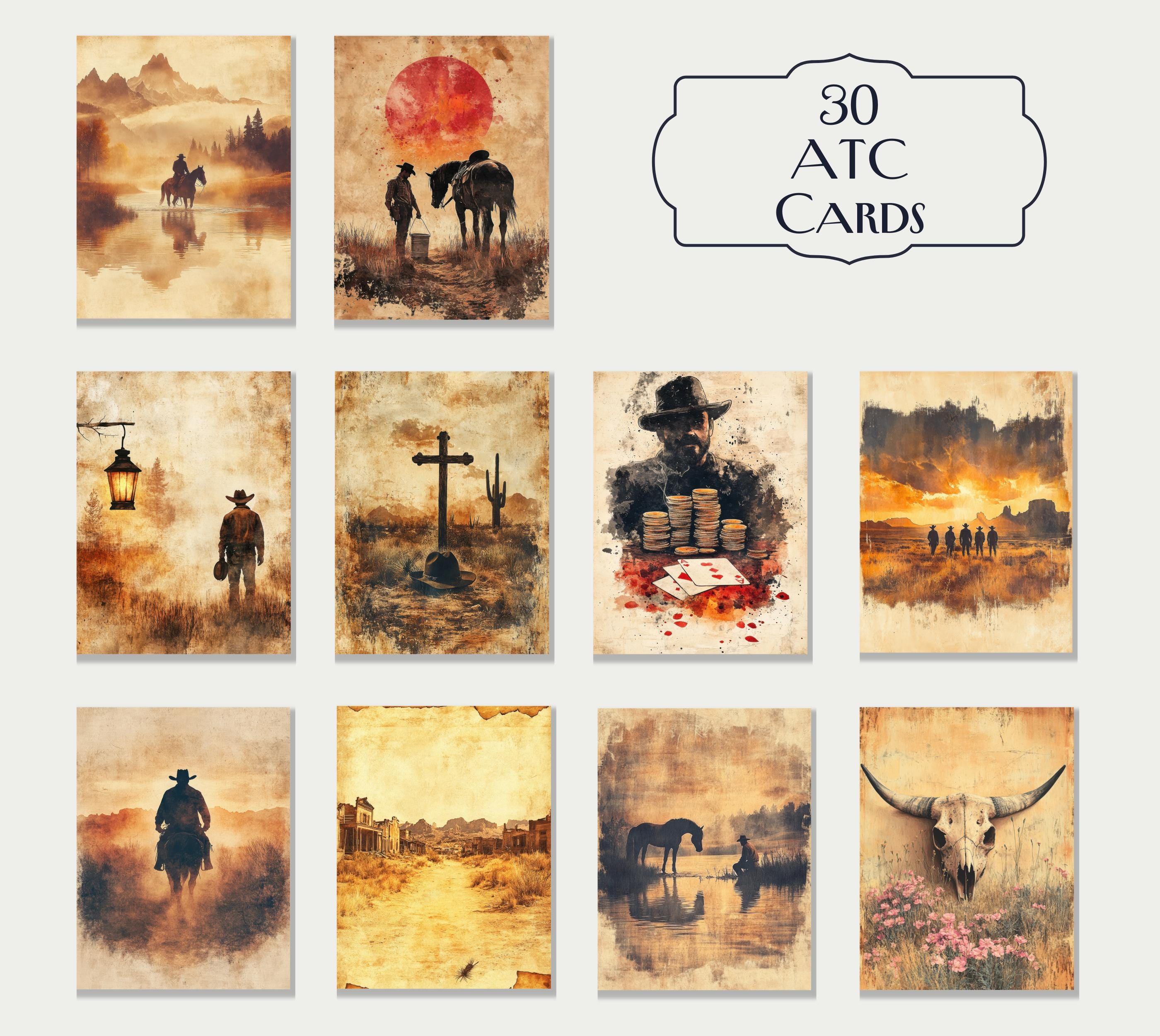 30 Cowboys Junk Journal Kit, Printable Western Ephemera Pages, Vintage ...