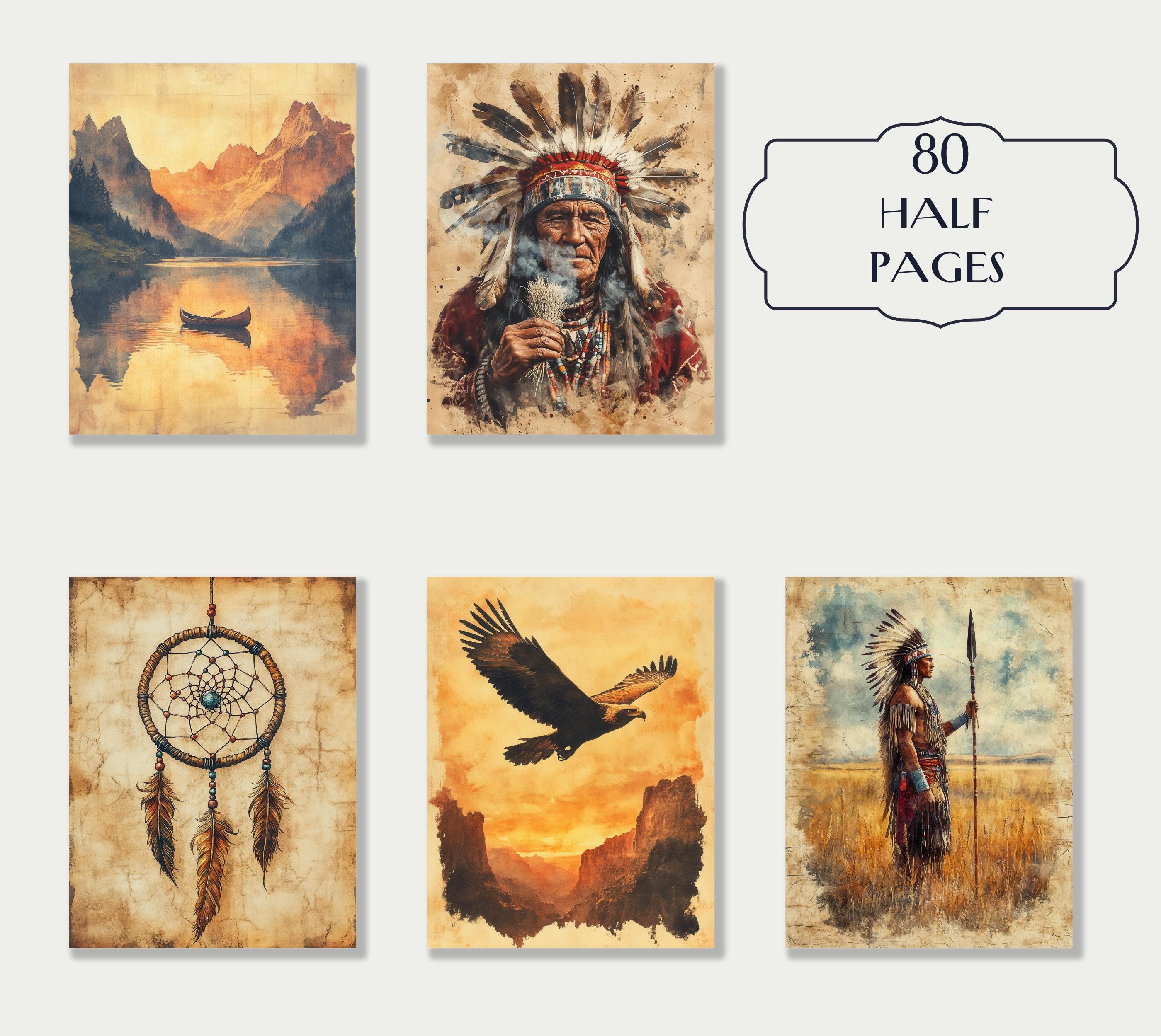 80 Indigenous Peoples Junk Journal Kit, Tribal Heritage Digital Papers ...