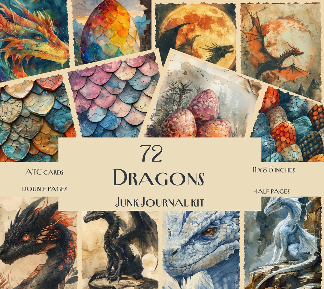 Dragons Junk Journal Kit, Junk Journal Dragons, Digital Junk Journal ...