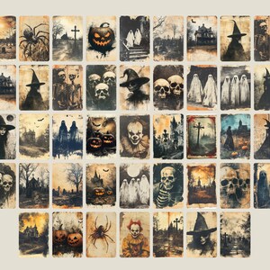 Scary Halloween Junk Journal Kit, Gothic Printable Pages, Halloween ...