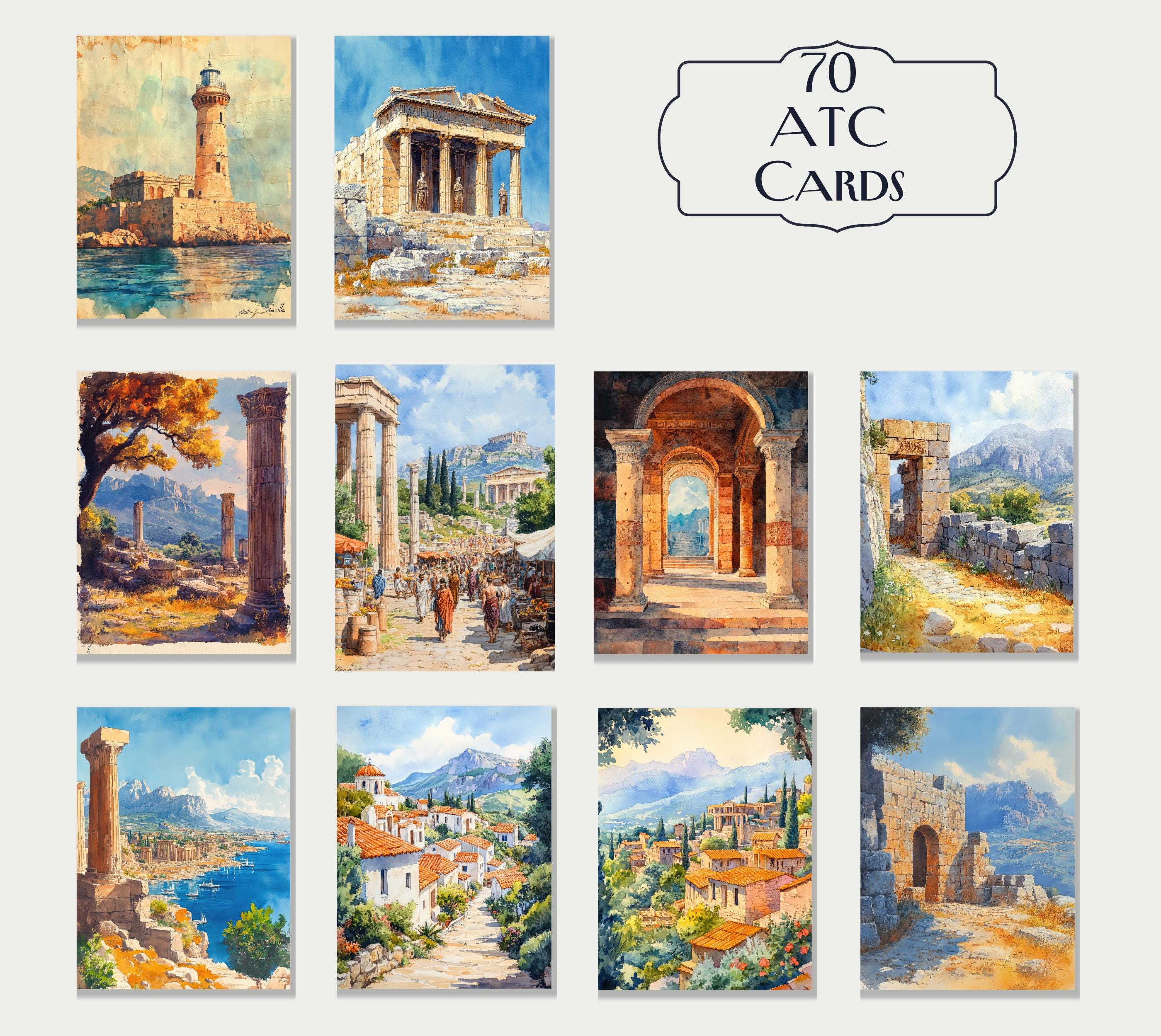 70 Ancient Greece Junk Journal Kit, Vintage Greek Architecture Ephemera ...