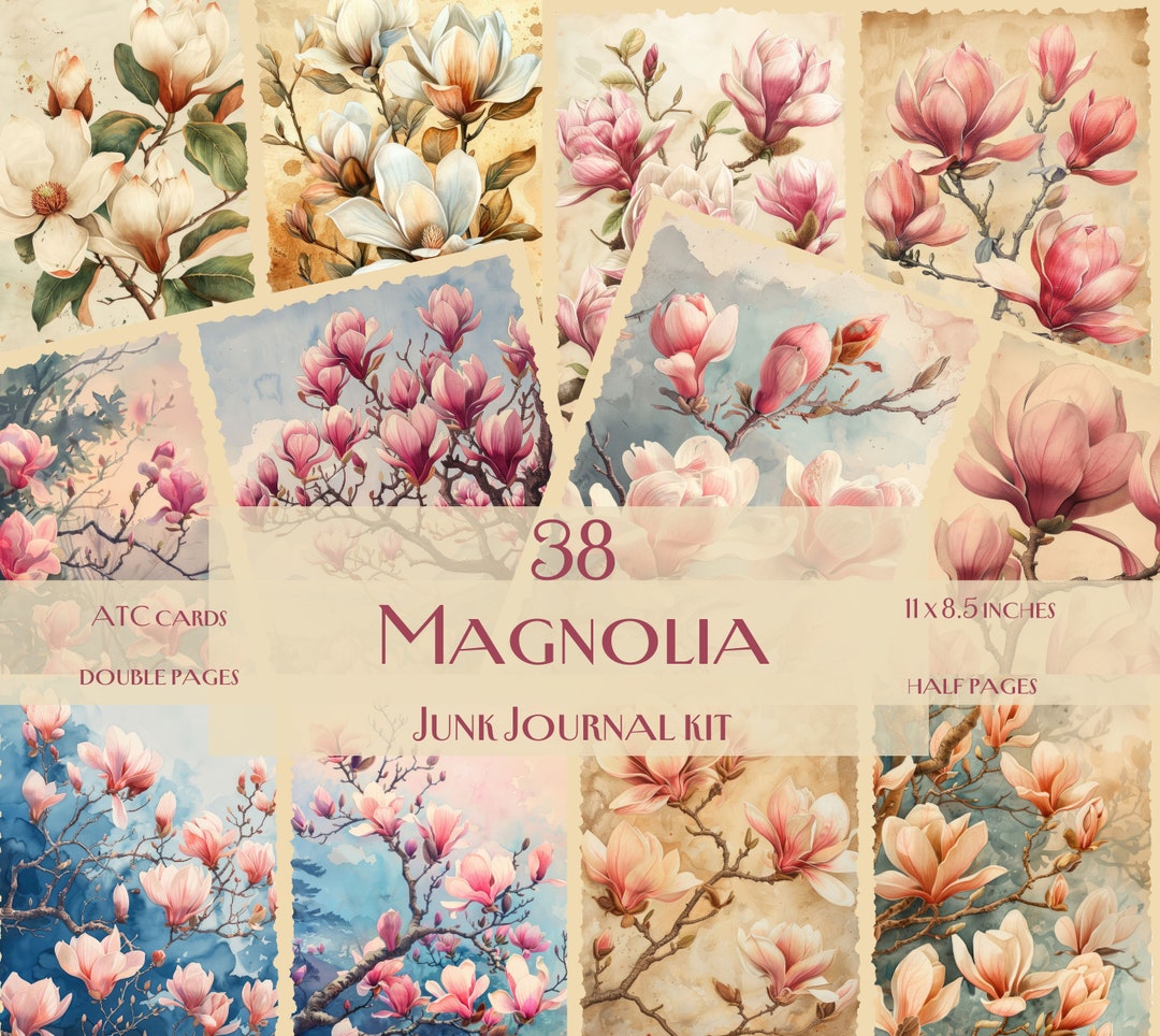 Magnolia Junk Journal Kit, Spring Junk Journal, Printable Junk Journal ...