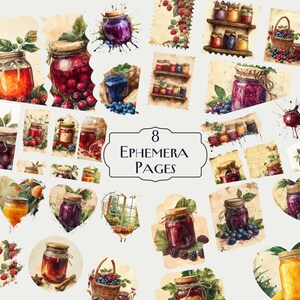 60 Jams Junk Journal Kit, Fruity Preserve Printables, Vintage Kitchen ...