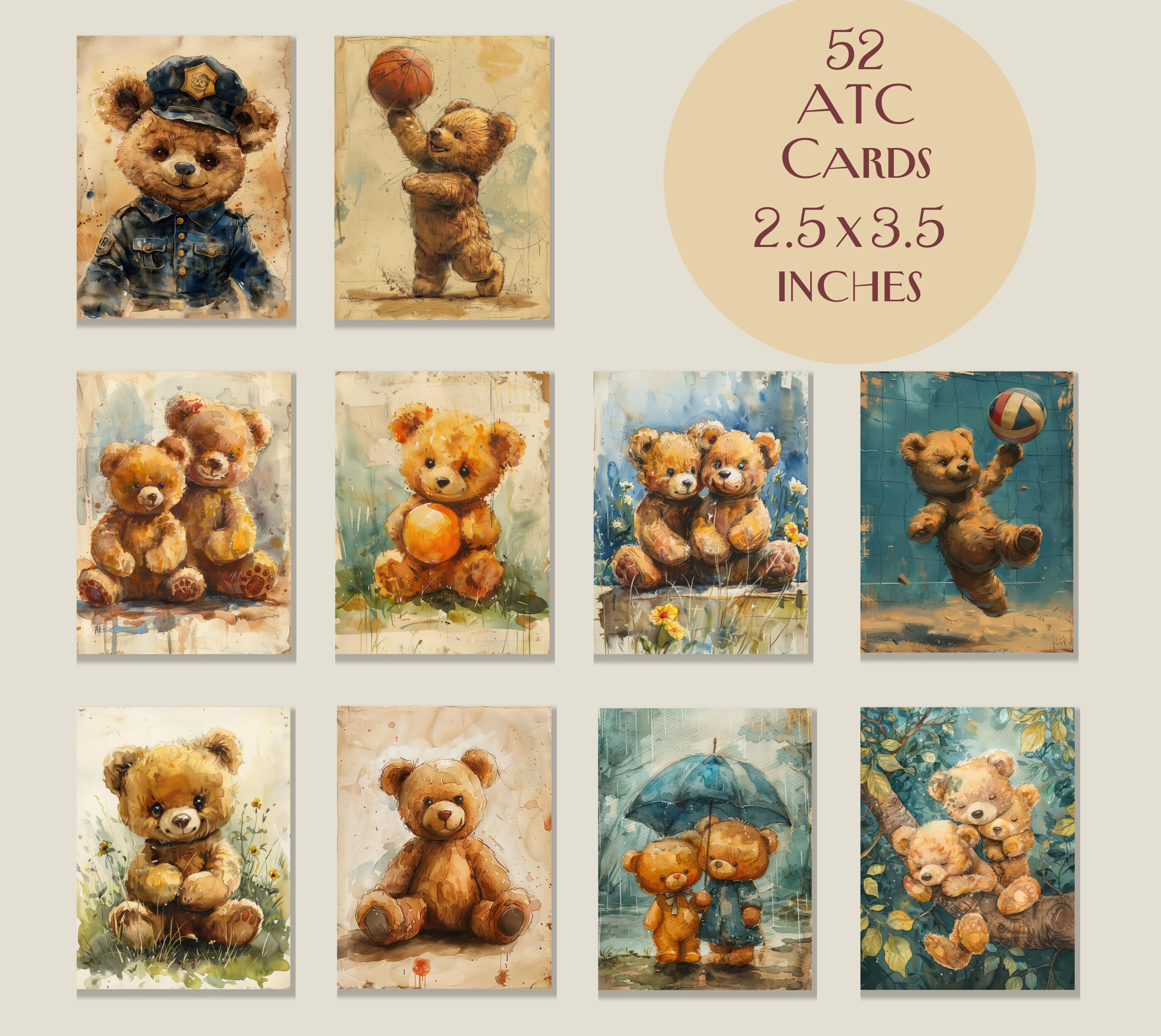 Teddy Bears Junk Journal Kit, Cute Junk Journal, Bear Journal, Nursery ...