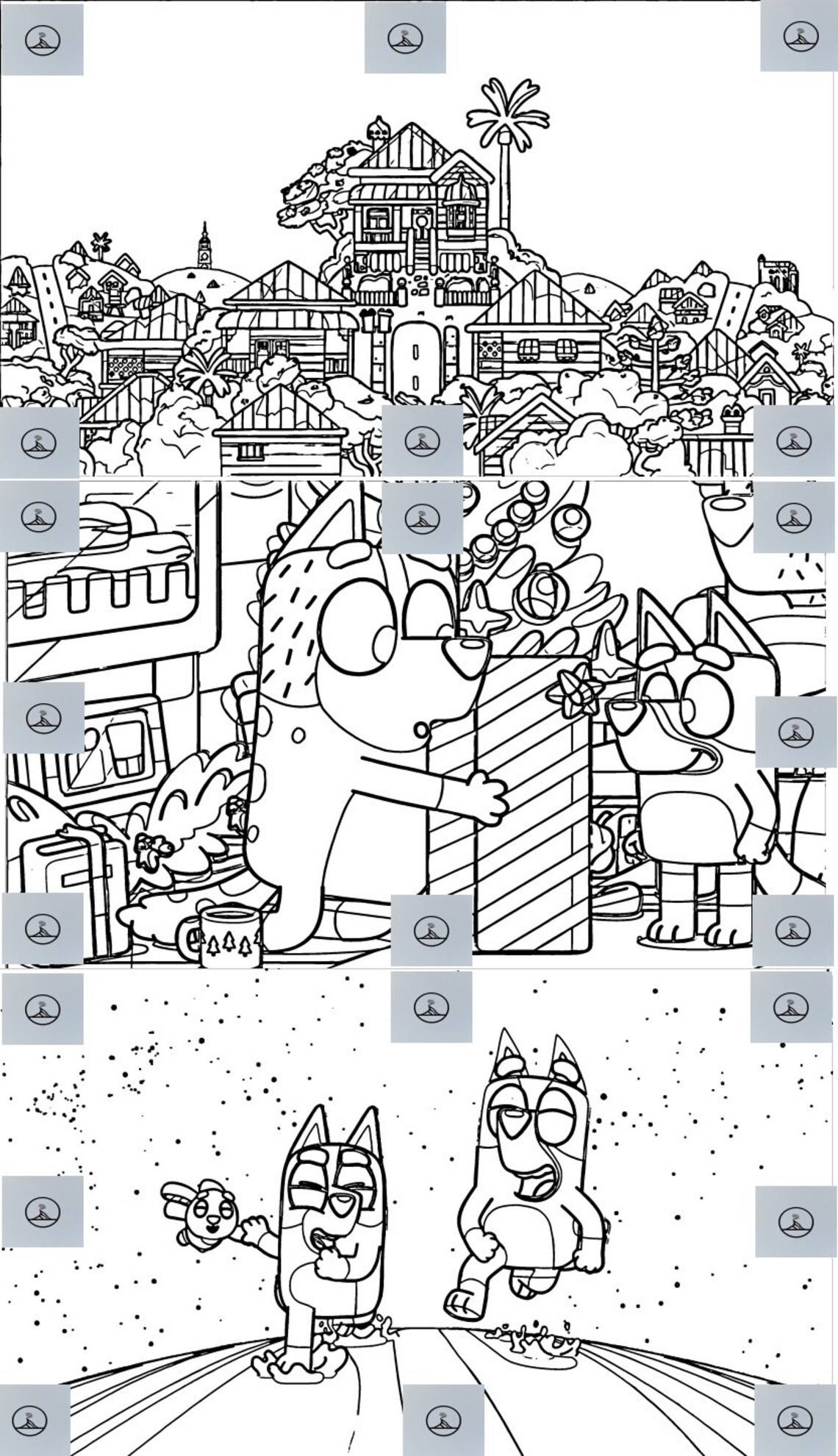 Detailed Bluey Coloring Sheets - Etsy