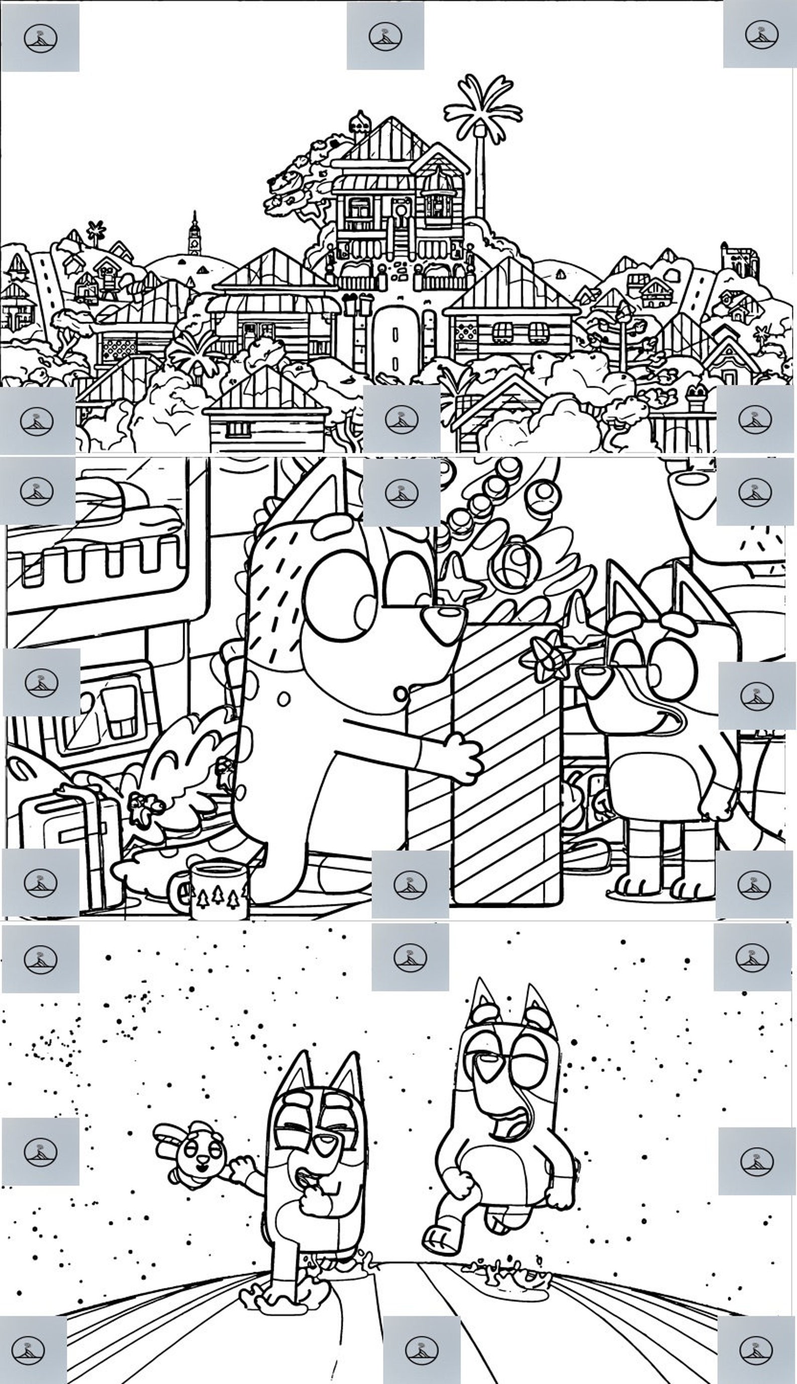 Detailed Bluey Coloring Sheets - Etsy