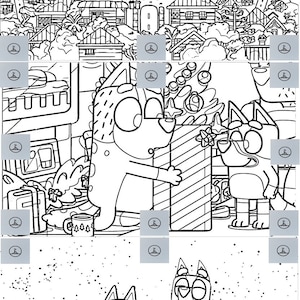 Detailed Bluey Coloring Sheets - Etsy