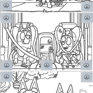 Detailed Bluey Coloring Sheets - Etsy