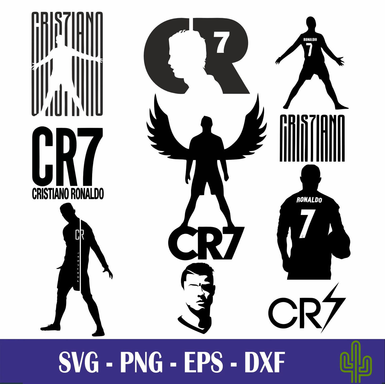 Cristiano Ronaldo Svg / Cr7 Png / Al Nassr Dxf/ CR7 / Cricut/ Dxf Files ...