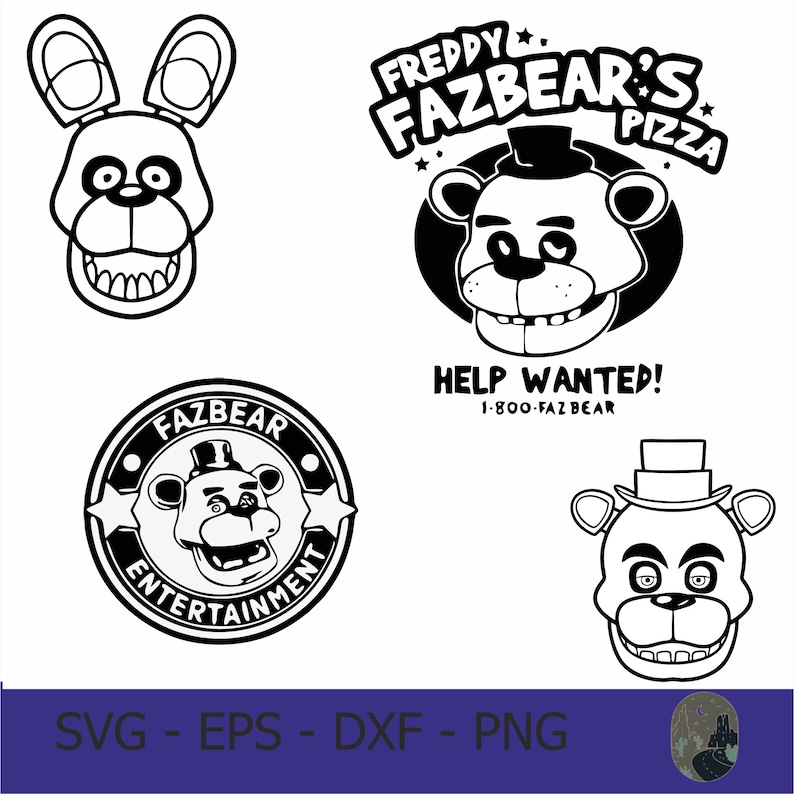 FNAF Bundle Svg, FNAF Svg, Five Nights at Freddy's Set, Freddy's Svg - Etsy