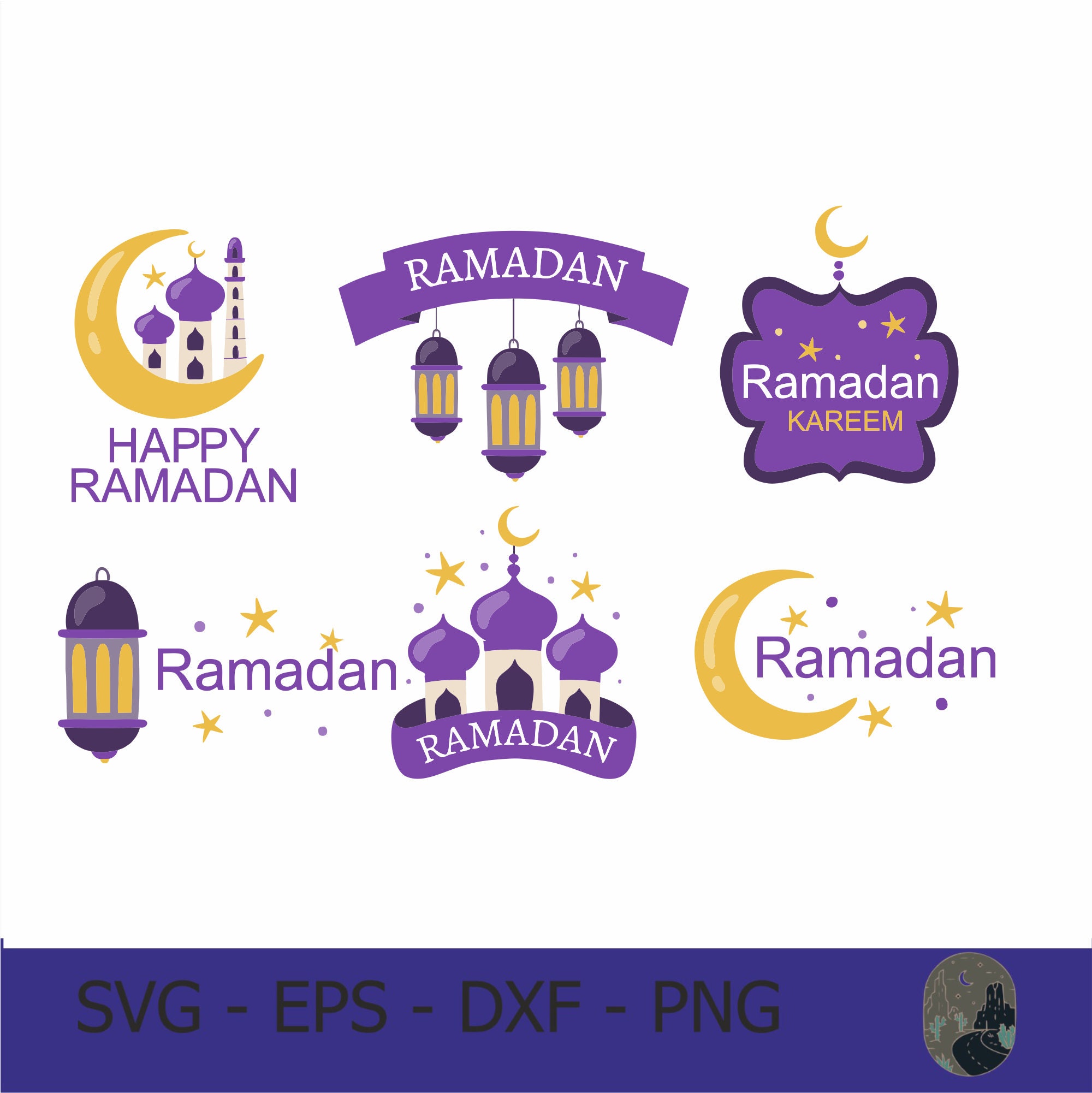 Islamic SVG Bundle, Cutting Files, Template, Masjid, Mosque, Ramadan ...