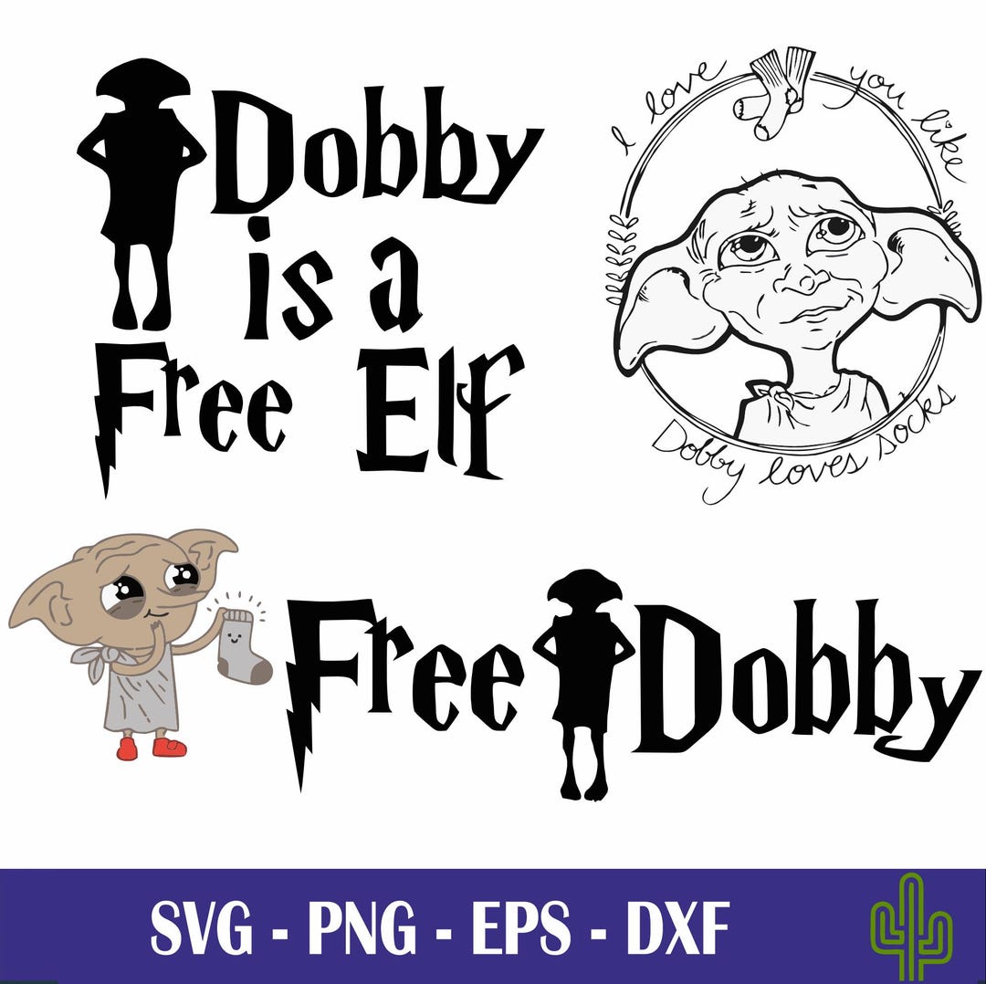 Dobby SVG | Svg Png Dxf Eps| Free Dobby SVG| Dobby is a Free Elf ...