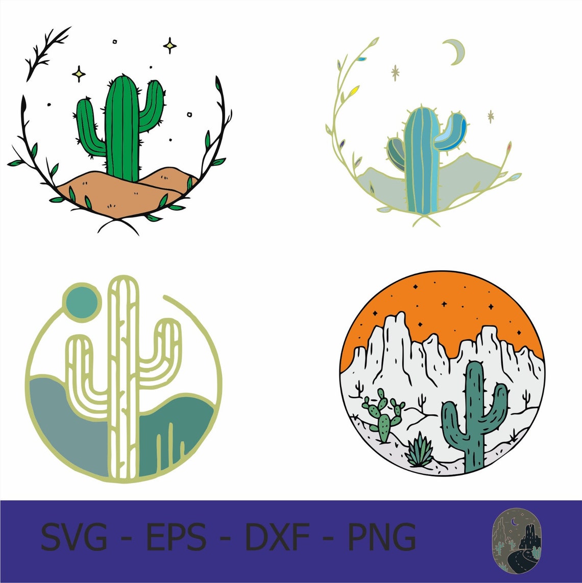 Cactus Svgfiles for Cricut Cactus Svg Bundle PNGDXFEPS ...