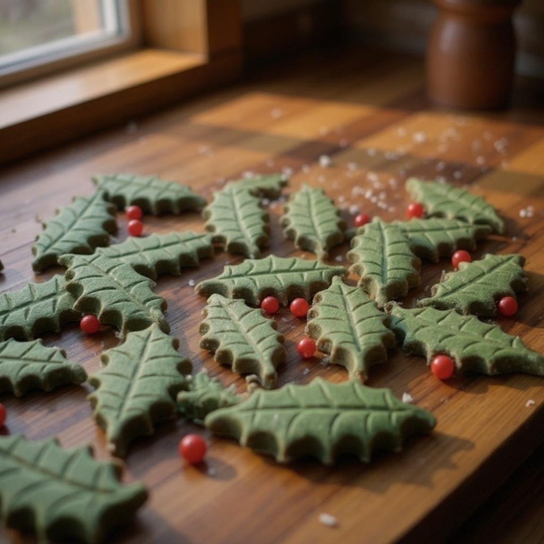 Edible Fondant Christmas Holly Cake Toppers & Cupcake Decorations. - Etsy