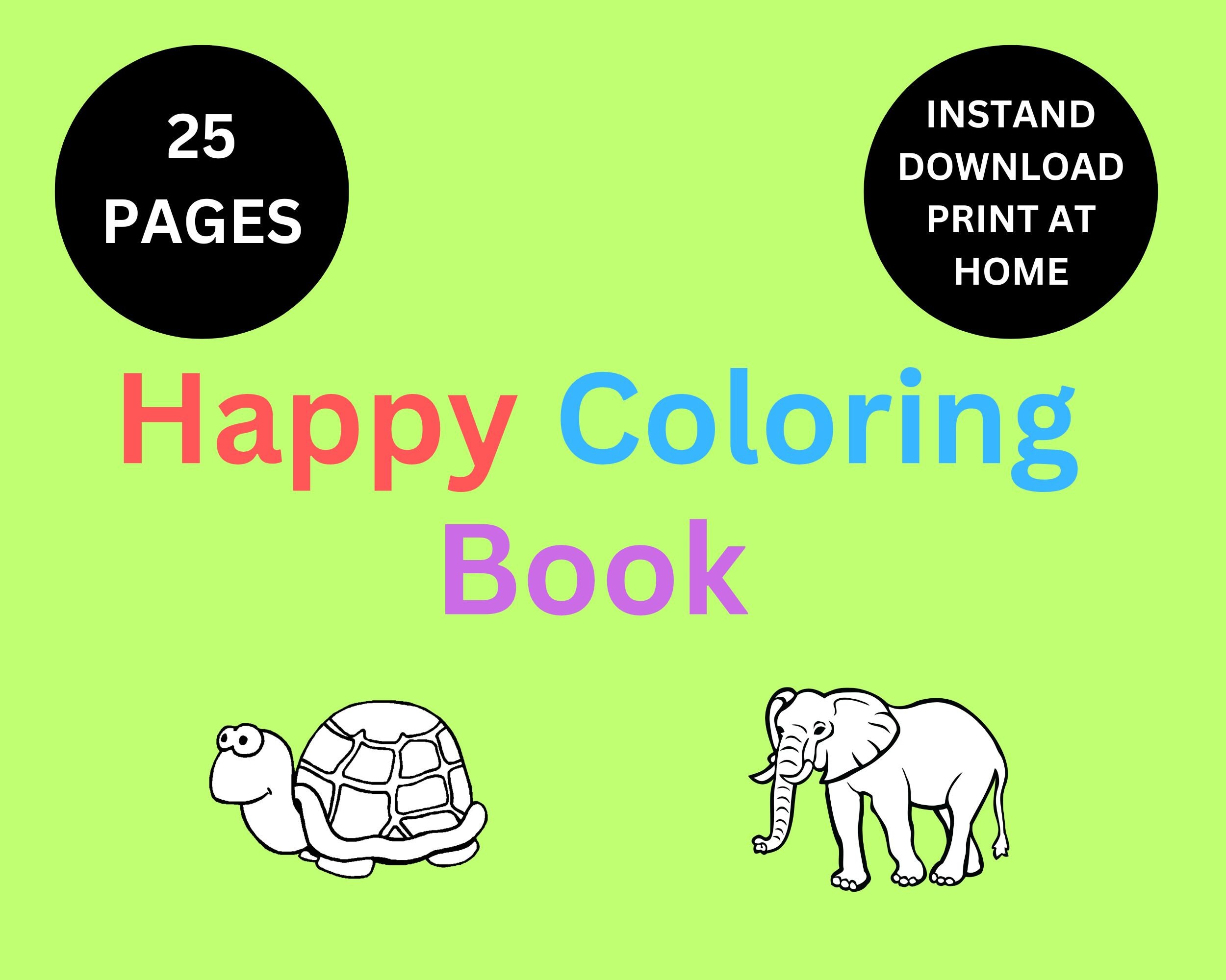 Happy Coloring Book Pages for Kids Printable Coloring Book for Childs ...