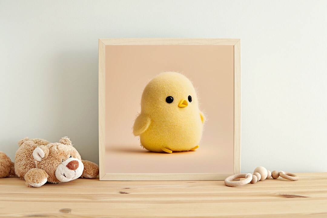 Baby Chick Art Print, Digital Print, Nursery Art, Cute Animal Art, Kids ...
