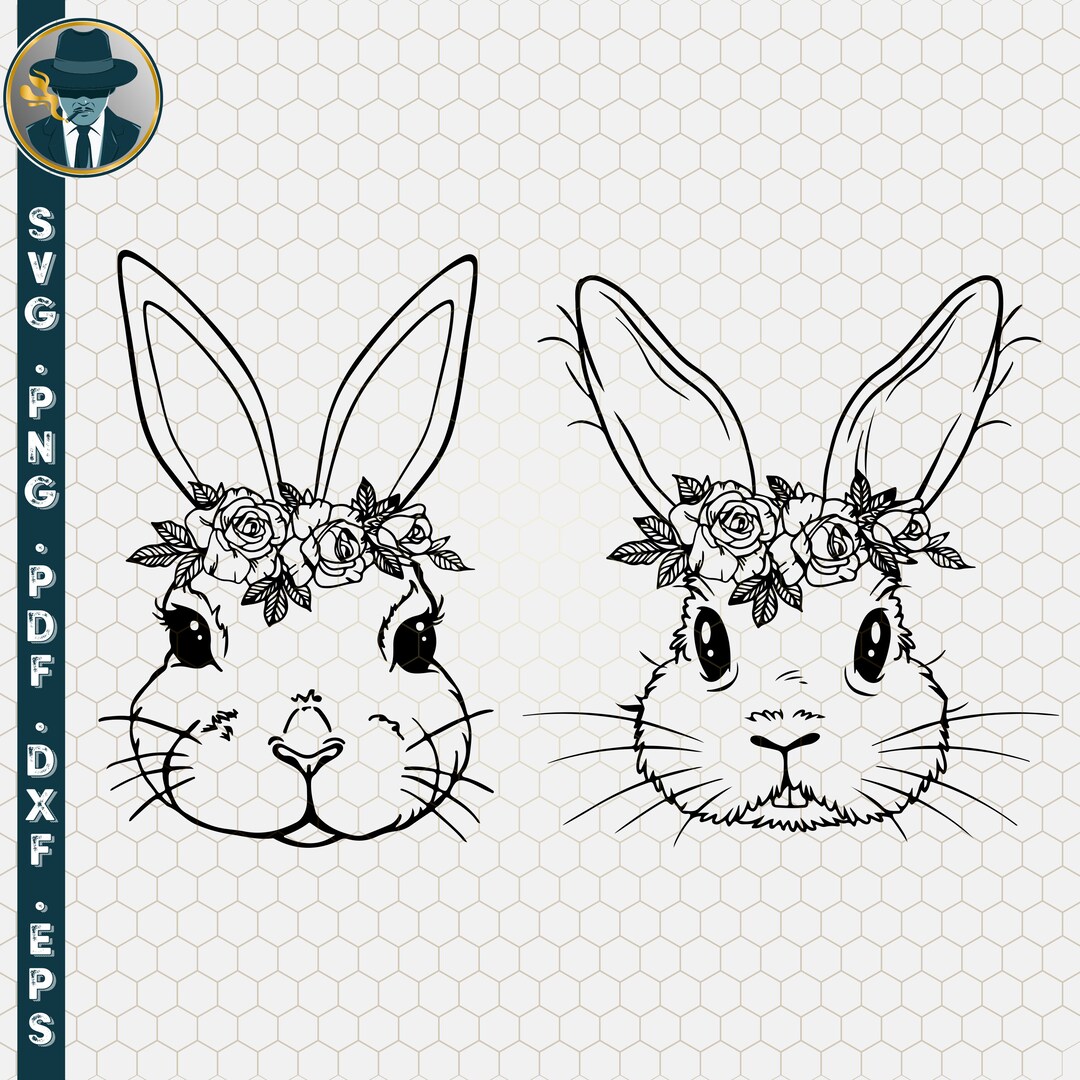 Bunny Flower Svg, Easter Bunny Svg, Rabbit Svg, Easter Svg, Rabbit Svg ...