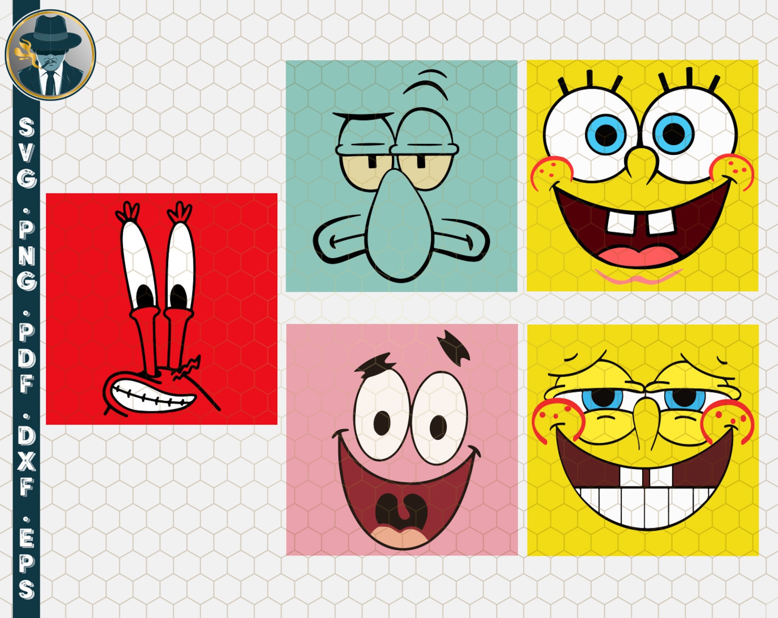 Spongebob Faces Svg Spongebob Faces Cricut Squarepants Svg - Etsy