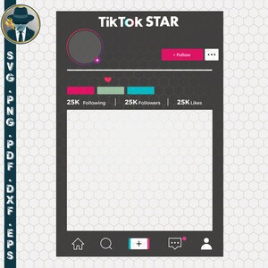 Customized Tik Tok Frame Prop Svg, Tiktok Svg, Party Svg, Birthday Svg ...